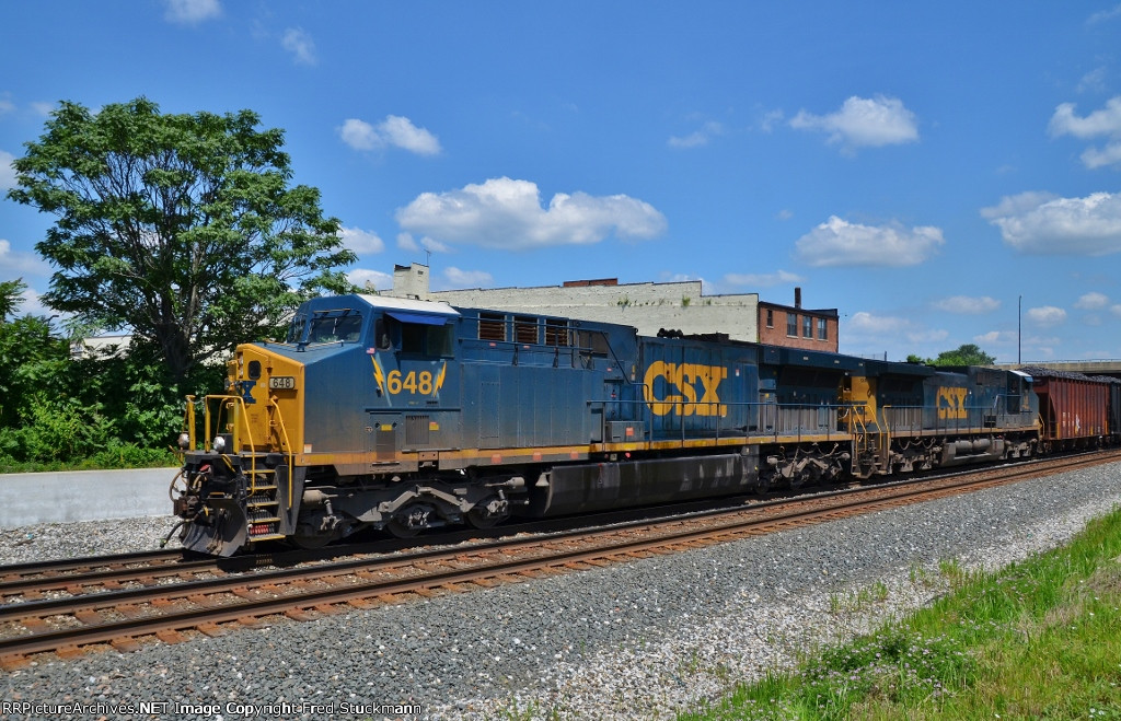 CSX 648 sure is a dirty bird.